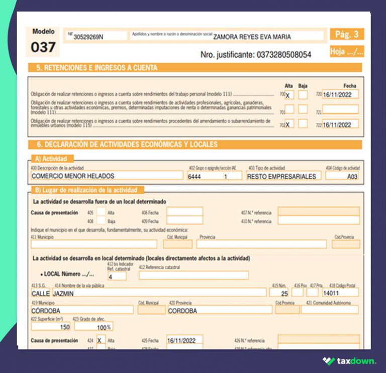 Modelo 037 de Hacienda: Qué es y Cómo Rellenarlo | TaxDown